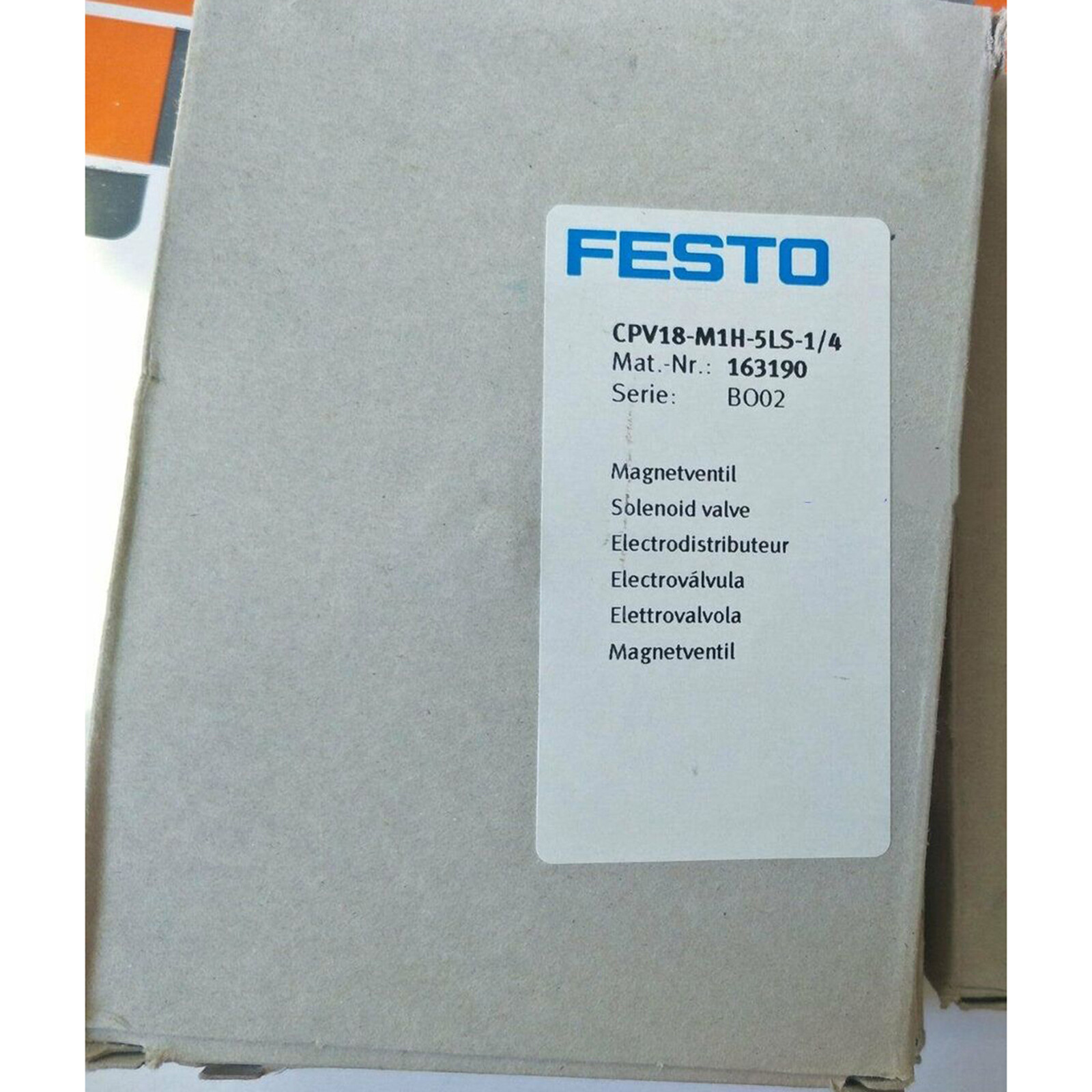1pc New Festo CPV18-M1H-5LS-1/4 163190 Solenoid Valve in box Fast ...