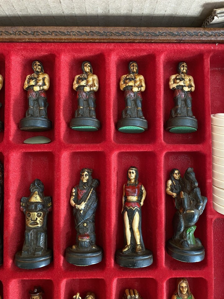 Vintage NIGRI Wild West Chess set Made in Italy Boxed Cowboys Vs ...