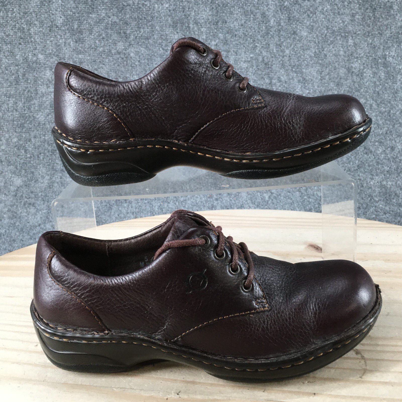 Born Oxford Womens 5M Brown Lace Up Round Toe Casual Comfort Leather ...