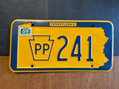 1969 Pennsylvania Press Photographer License Plate Tag PP 241 | eBay
