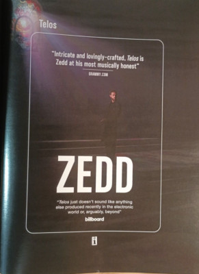 2024 ZEDD ORIGINAL (UNFRAMED) magazine PROMO AD | eBay