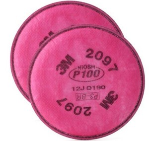 2x 3M 2097 P100 Particulate Filters NIOSH P100 05/2023 (4 filters total ...