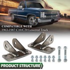 Fit For 1963-1987 Chevy C10 C20 Lowering Front Drop Shock Relocation ...