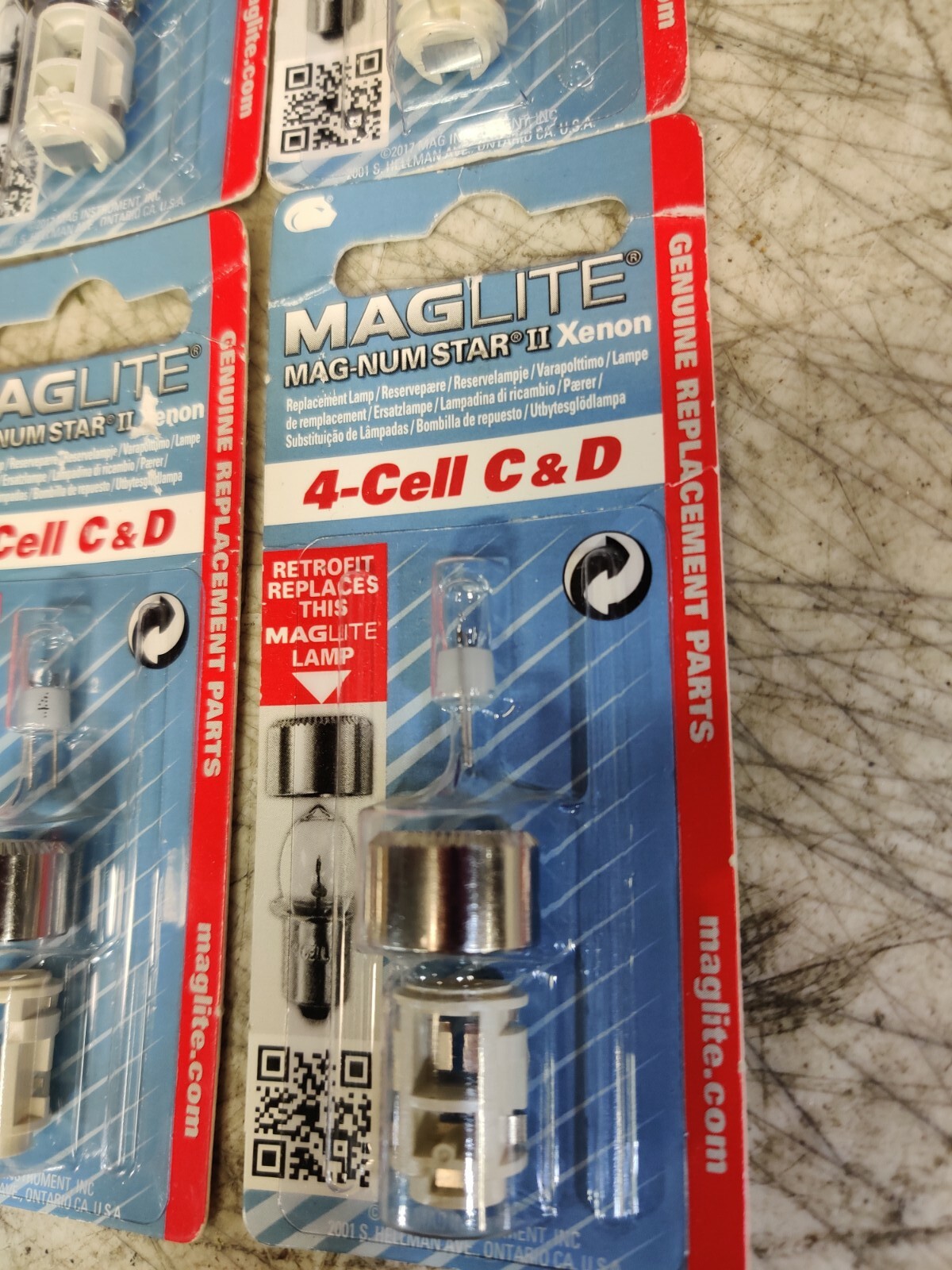 New! Lot Of (4) XENON Replacement Bulb for 4-Cell C & D Lights Mag-num ...