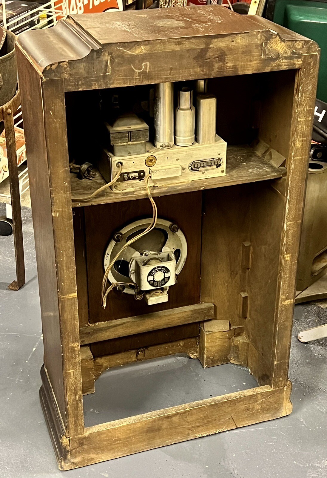 Vintage Crosley 36" Wood Floor Model Tube Radio Antique Cabinet - 70 ...