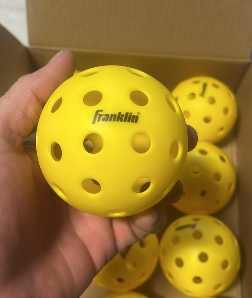 (12) Official Franklin Sports Indoor Pickleballs Optic Yellow | eBay