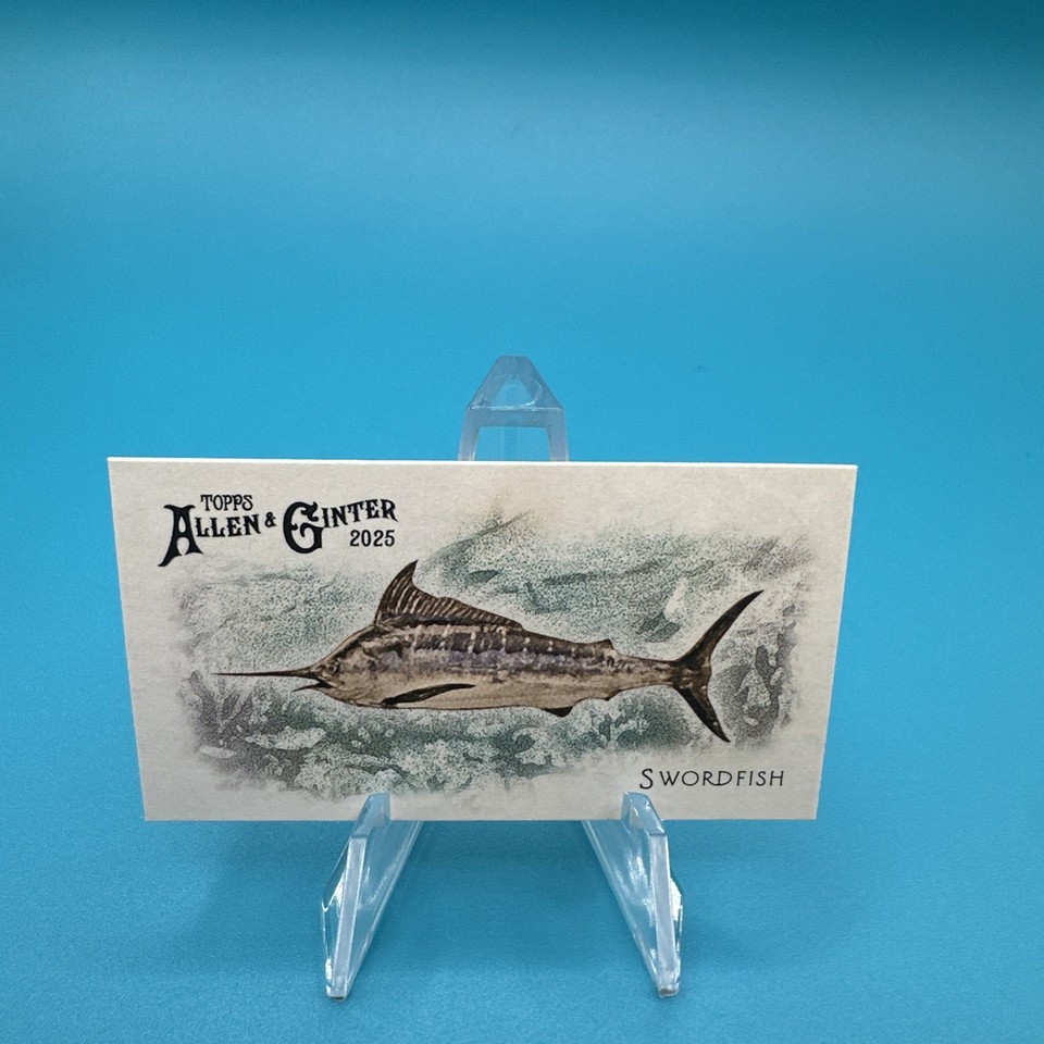 2025 Topps Allen & Ginter Mini FISH FROM GLOBAL WATERS Swordfish ...