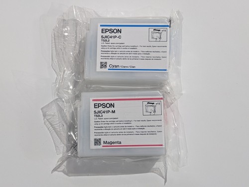 Epson Ink Cartridges SJIC41P-C and SJIC4P-M for ColorWorks C4000 Label ...