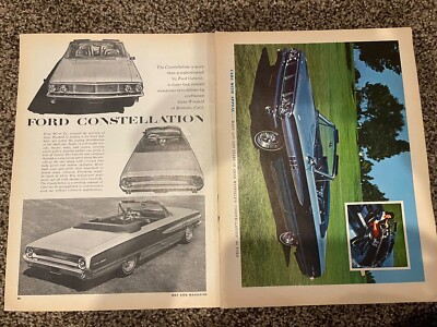 Ford Sunliner Constellation 64 article historical ad Hot Rod magazine ...