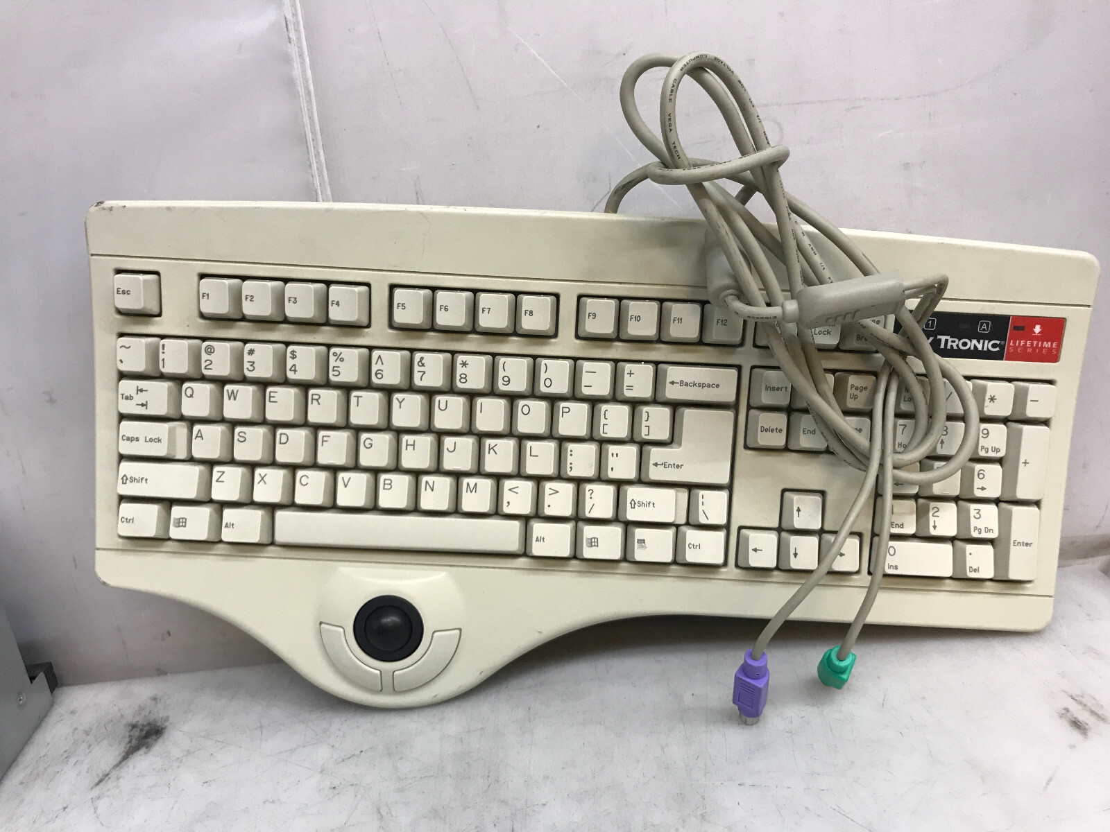 KeyTronic Lifetime Series Full Size LT Classic Keyboard Track Ball LT ...