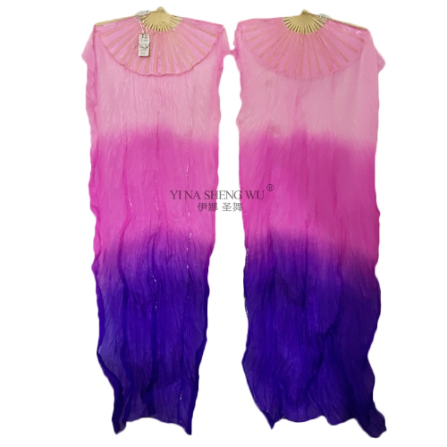 Silk Belly Dance Performance Props Pink+Rose+Purple LED Fan Chinese ...