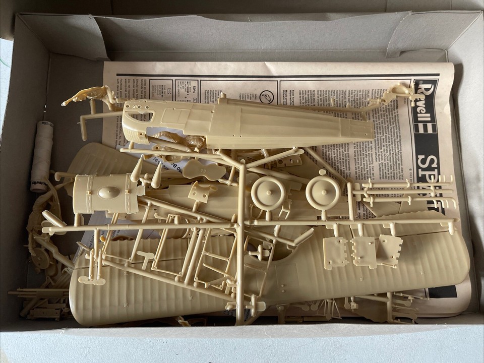 COMPLETE REVELL 4746 1:28 SCALE SPAD XIII BIPLANE DIECAST MODEL KIT ...