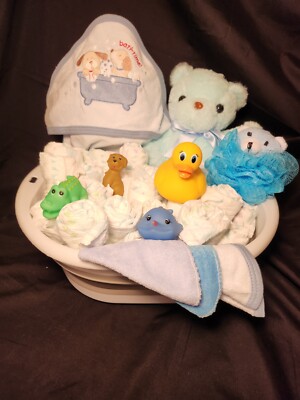 Baby Boy Bath time Baby Gift Basket - Ideal for Baby Showers ...