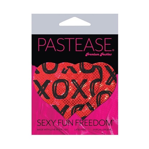 Pastease Love: Shattered Glass Disco Ball Red with Black XO Heart ...