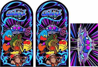Multicade Mame Classics Side Art 3pc Blue Arcade Graphics Decal Set ...