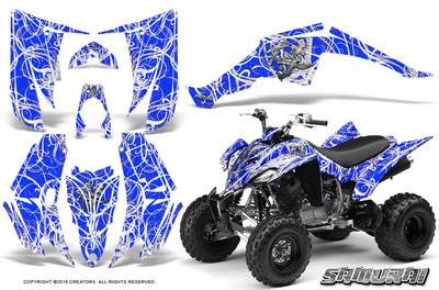 YAMAHA RAPTOR 350 GRAPHICS KIT CREATORX DECALS STICKERS SAMURAI WBL | eBay