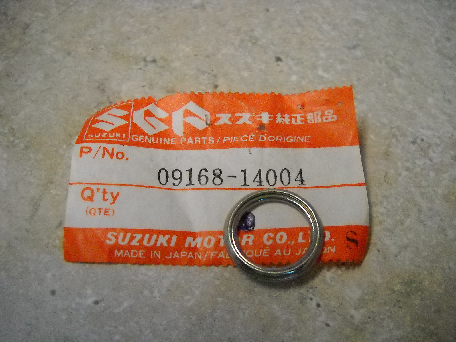 NOS OEM Suzuki Oil Drain Plug gaskt 1969-96 TM75 TS250 Savage VS1400 ...