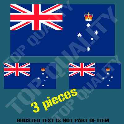 VICTORIA VIC STATE FLAG DECAL STICKER HARD HAT VEHICLE HELMET STICKERS ...