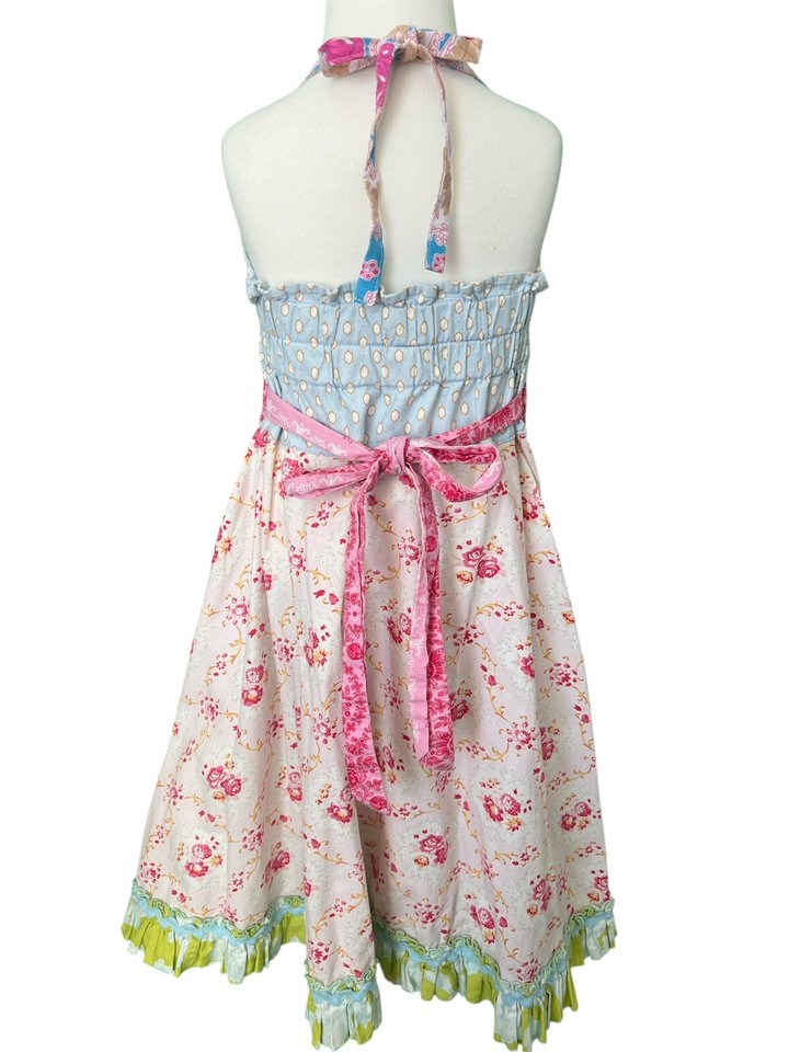 Matilda Jane Platinum Floral Ellie Pink Roundabout Dress EUC Sz 8 # 5/ ...