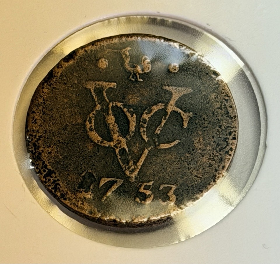 1753 Dutch Netherlands Colonial VOC Duit West Friesland New York Penny ...