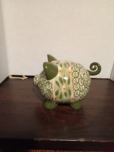 Green Temptations Ovenware By Tara Ceramic Old World Spice Pig Canister ...