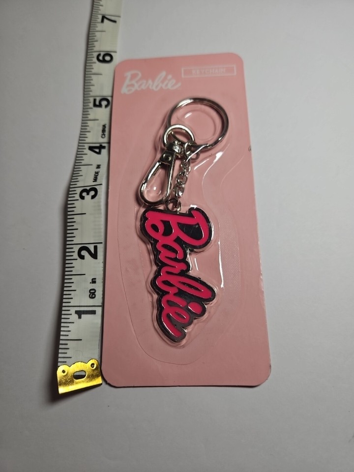 Barbie Keychain Metal Silver Pink Mattel Keyring NEW 191537159535| eBay