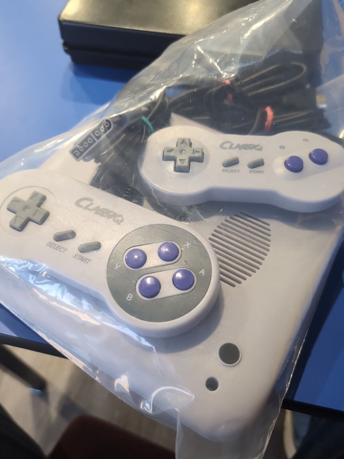 Classiq 2 HD 720p Twin Video Game System Grey/Purple for SNES/NES *OLD ...