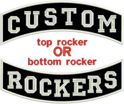 12" inch CUSTOM Embroidered rocker bikers vest sew on patch STRAIGHT ...