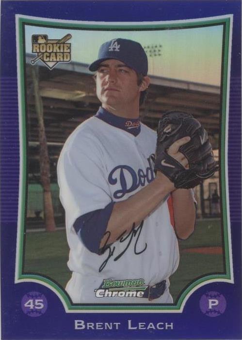 2009 Bowman Draft Picks & Prospects - Chrome Brent Leach #BDP43 Purple ...