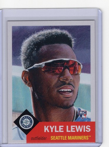 KYLE LEWIS RC 2020 Topps Living Set Card #334 ARTWORK BY YASMANI ...
