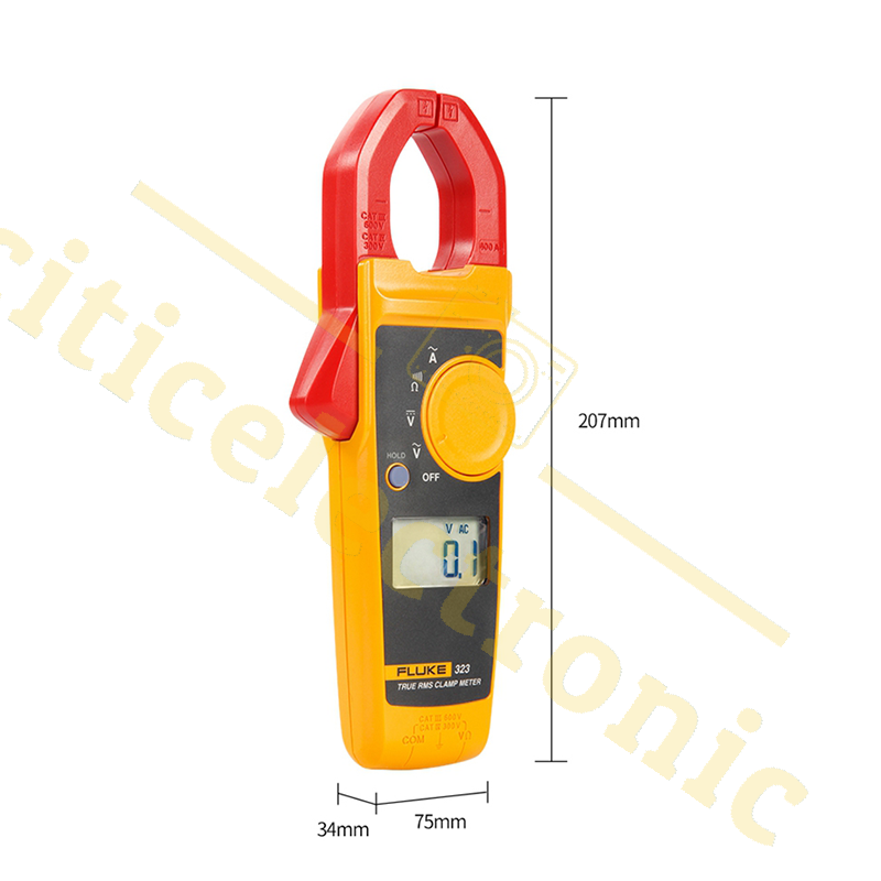 Fluke 325 True RMS DC AC Current and Voltage Tester Capacitance Clamp ...