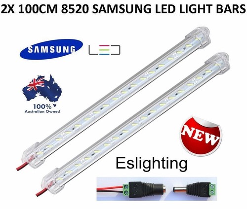 2X 100CM 12V 8520 LED STRIP LIGHT BAR CARAVAN 4WD SHED CAMPING BOAT ...