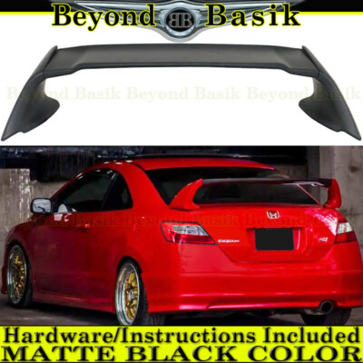 For 2006 07 2008 2009 2010 2011 Honda Civic MATTE BLACK JDM Style Trunk ...