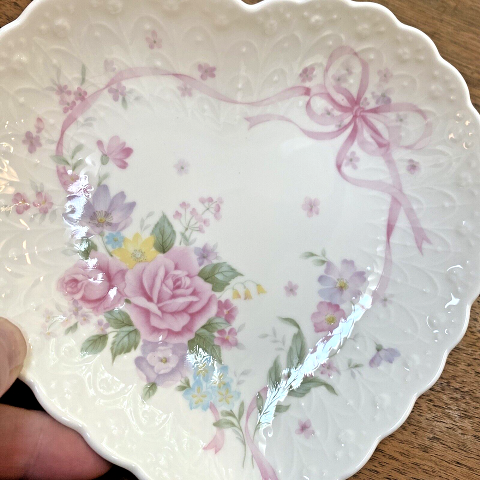 Mikasa Japan Bone China Heart Shaped Trinket Dish "All My Love ...