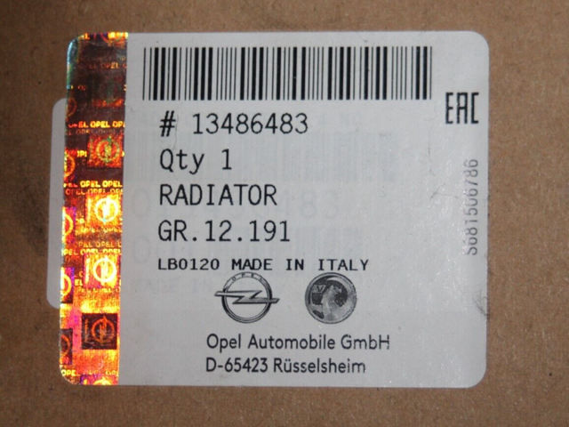 Original Opel Wasserkühler Kühler Adam S 1.4 Corsa E 1.2 1.4 Turbo ...