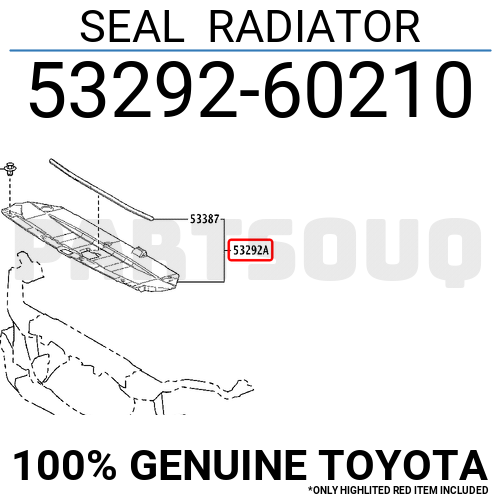 5329260210 Genuine Toyota SEAL RADIATOR 53292-60210 | eBay