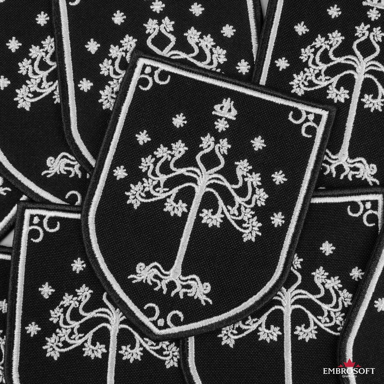 White Tree of Gondor Patch, Embroidered Tolkien LotR Emblem, Iron On, 3 ...