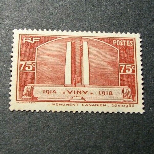 France Stamp Scott# 311 Canadian War Memorial at Vimy Ridge 1936 MNH ...