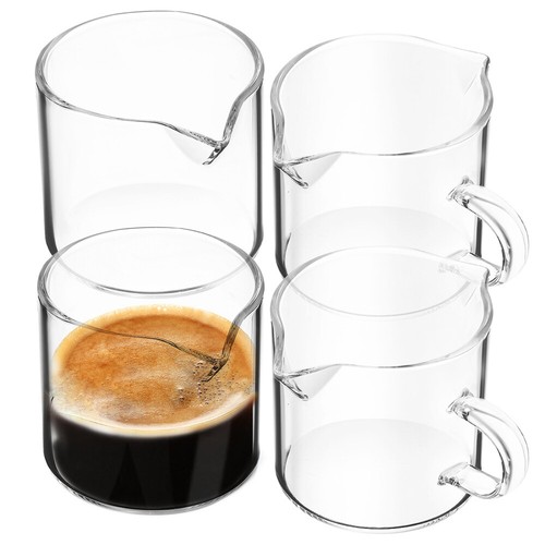 4 Pcs Small Milk Jug Glass Coffee Server Espresso Frothing Pitcher | eBay
