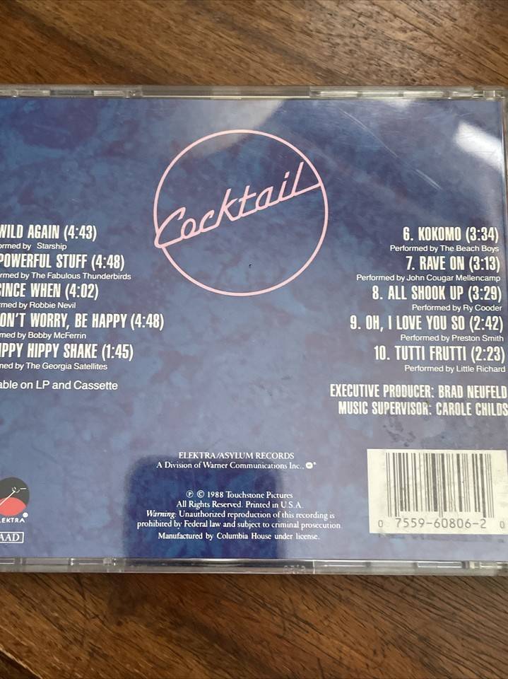 Cocktail (Original Soundtrack) by Various Artists (CD, 1990 ...