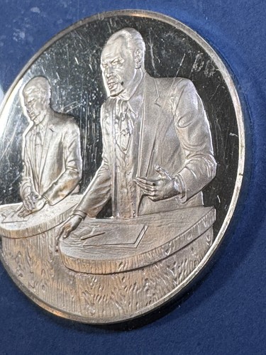 1976 Franklin Mint Sterling Silver Eyewitness Medal Carter-Ford Debate ...