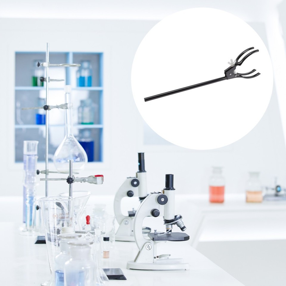 Labs Clamp 4-Prongs Clamp Holder Adjustable Flask Clip Clamp Test Tube ...