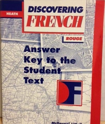 Heath Discovering French (Answer Key to the Student Text, Rouge) | eBay