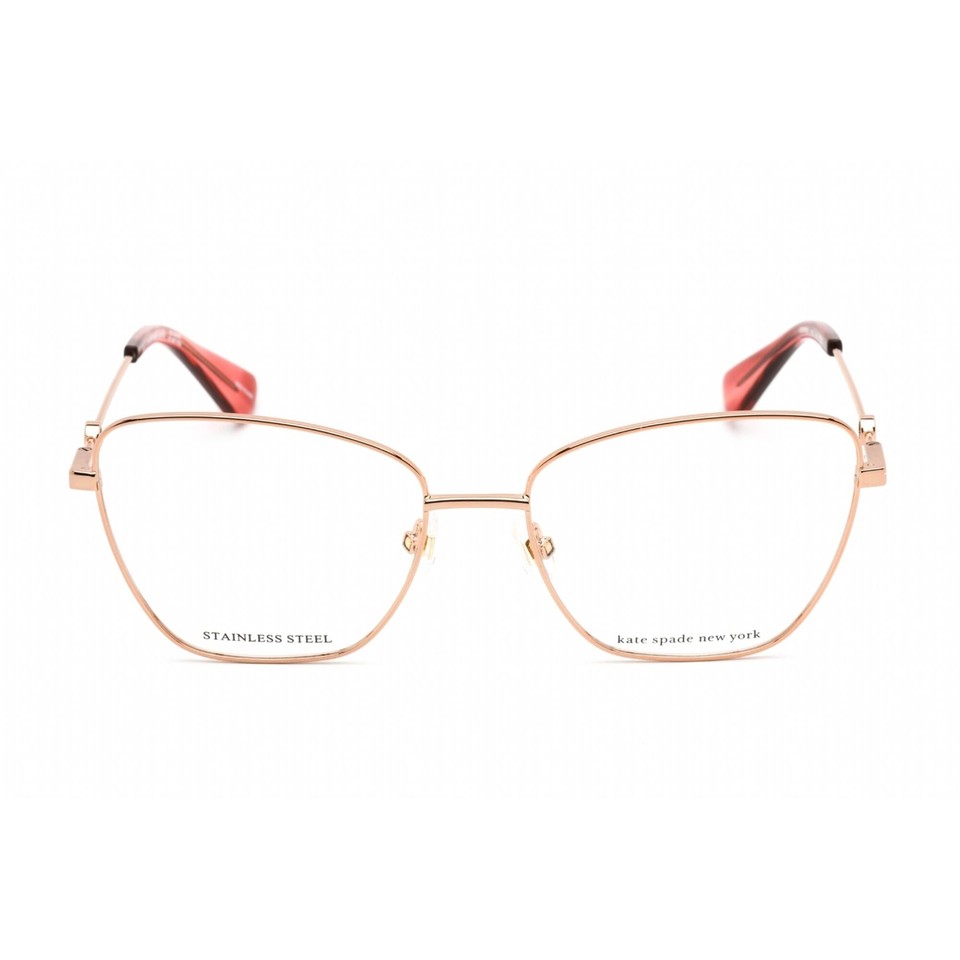 Kate Spade Women's Eyeglasses Full Rim Butterfly Gold/Red Frame JOURNEE ...