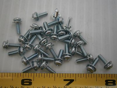 4-40 3/8" L phil pan machine screw interior tooth sems steel lot of 100 ...