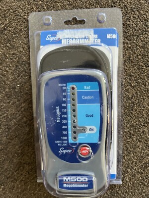 SUPCO M500 Insulation Tester/Electronic Megohmmeter with Soft Carrying ...