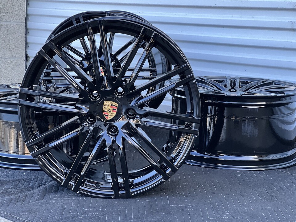 20" Porsche 981 Cayman Boxster Spyder Turbo GTS S Black Wheels Rims ...