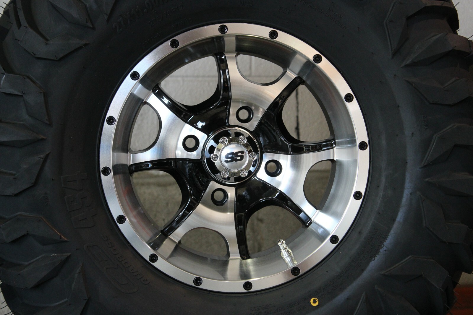 HONDA RINCON 650 680 27" QB454 RADIAL ATV TIRE COBRA M/B WHEEL KIT ...