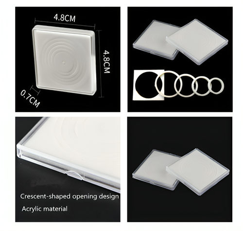 100 PCS Square Clear Coin Capsule Holder & Collection Case Container ...