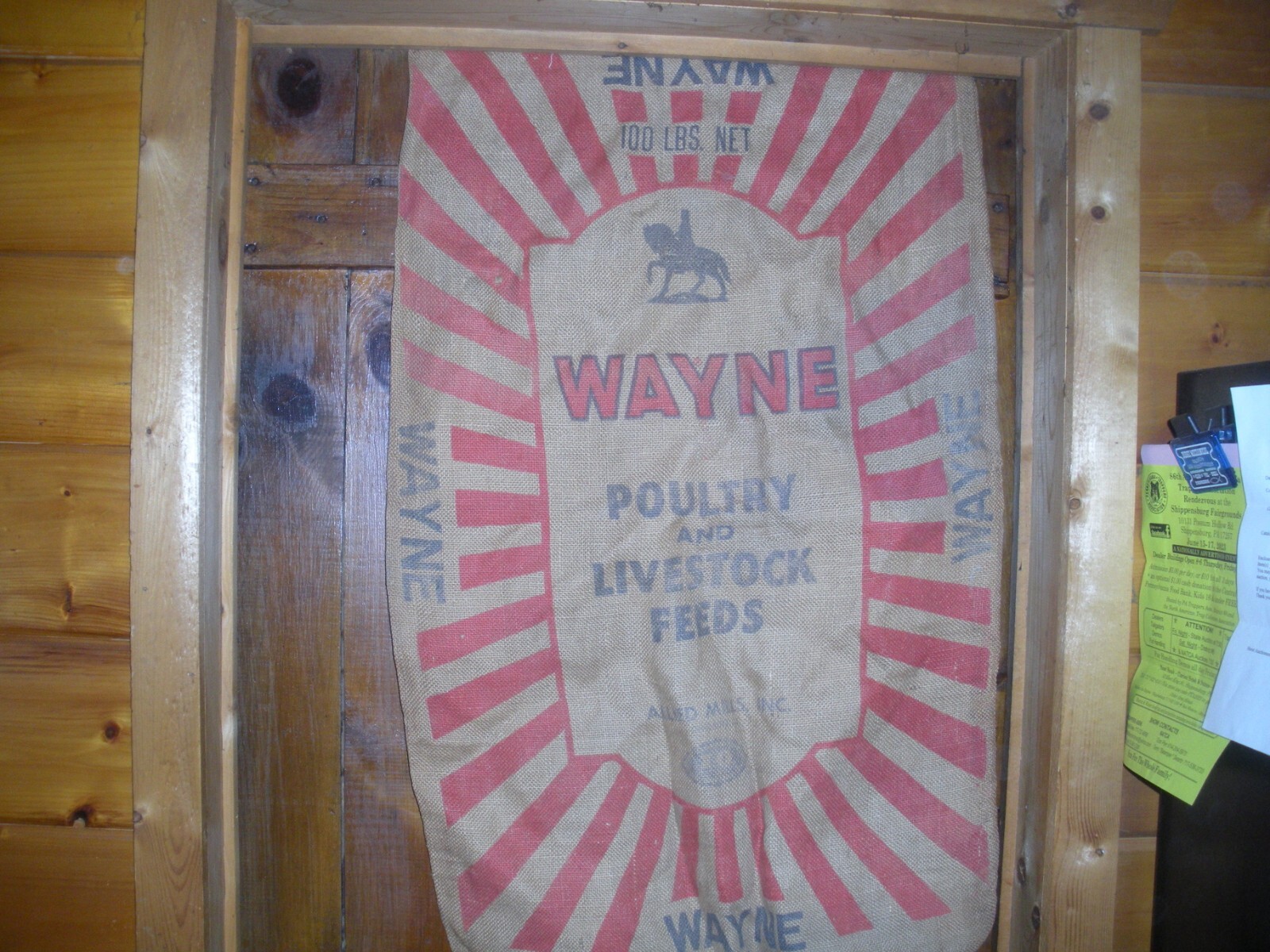 Vintage WAYNE FEED Burlap Feed Bag / Nice Graphics | eBay